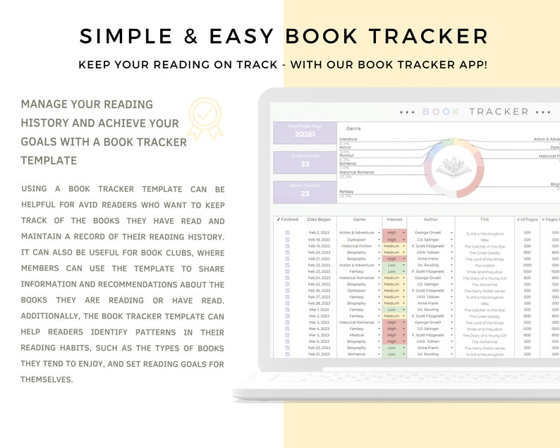 Reading Tracker Spreadsheet Google Sheets Digital Library Book Tracker ...