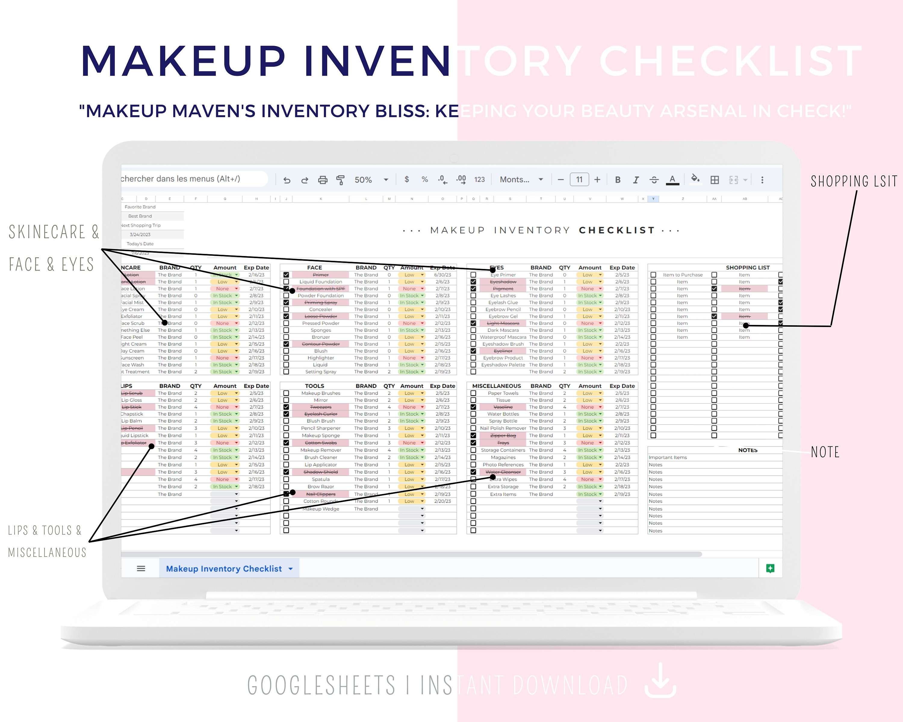 Makeup Inventory Management, Makeup Artist, Makeup Planner, Makeup ... Makeup Inventory Management, Makeup Artist, Makeup Planner, Makeup ...