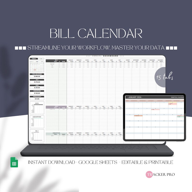 Utility Bill Tracker Excel Spreadsheet, Utilities Tracker Google Sheets ...
