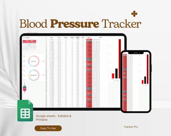 Blood Pressure Log Printable | Daily Blood Pressure Tracker | Medical ...