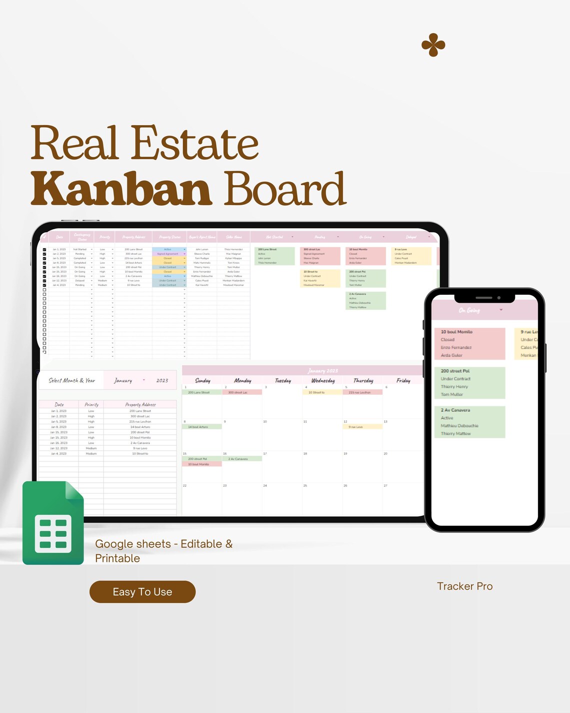 Real Estate Excel, Real Estate Templates, Realtor Template, Task ...