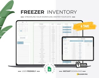 Freezer Inventory Template, Freezer Checklist, Freezer List, Food ...