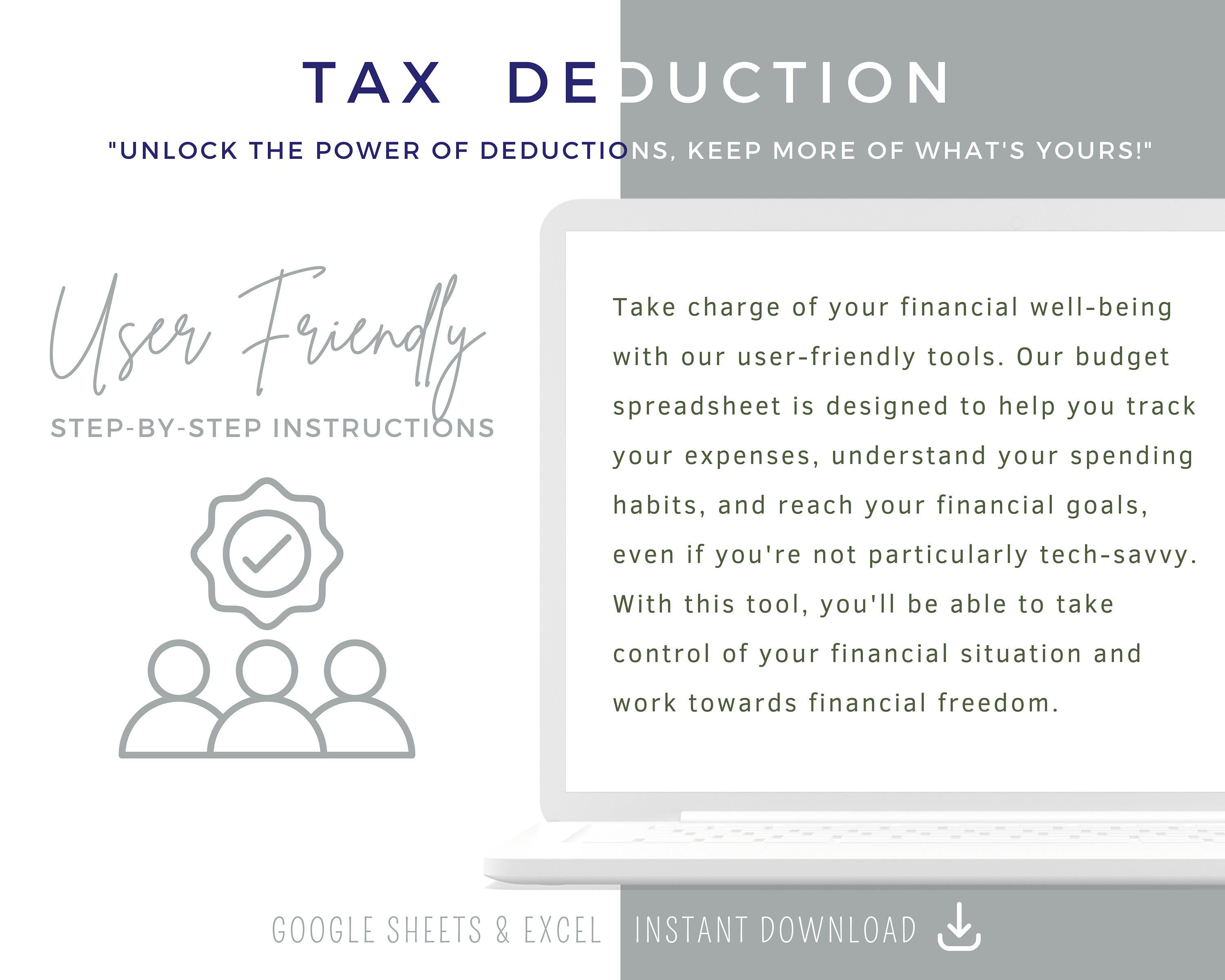 Tax Deduction Tracker Excel Spreadsheet, Editable Tax Deductions List ...