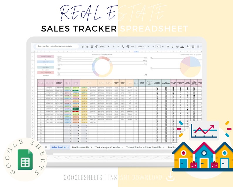 Real Estates Sale Tracker, Real Estate Sale Tracker, Realtor Sales ...