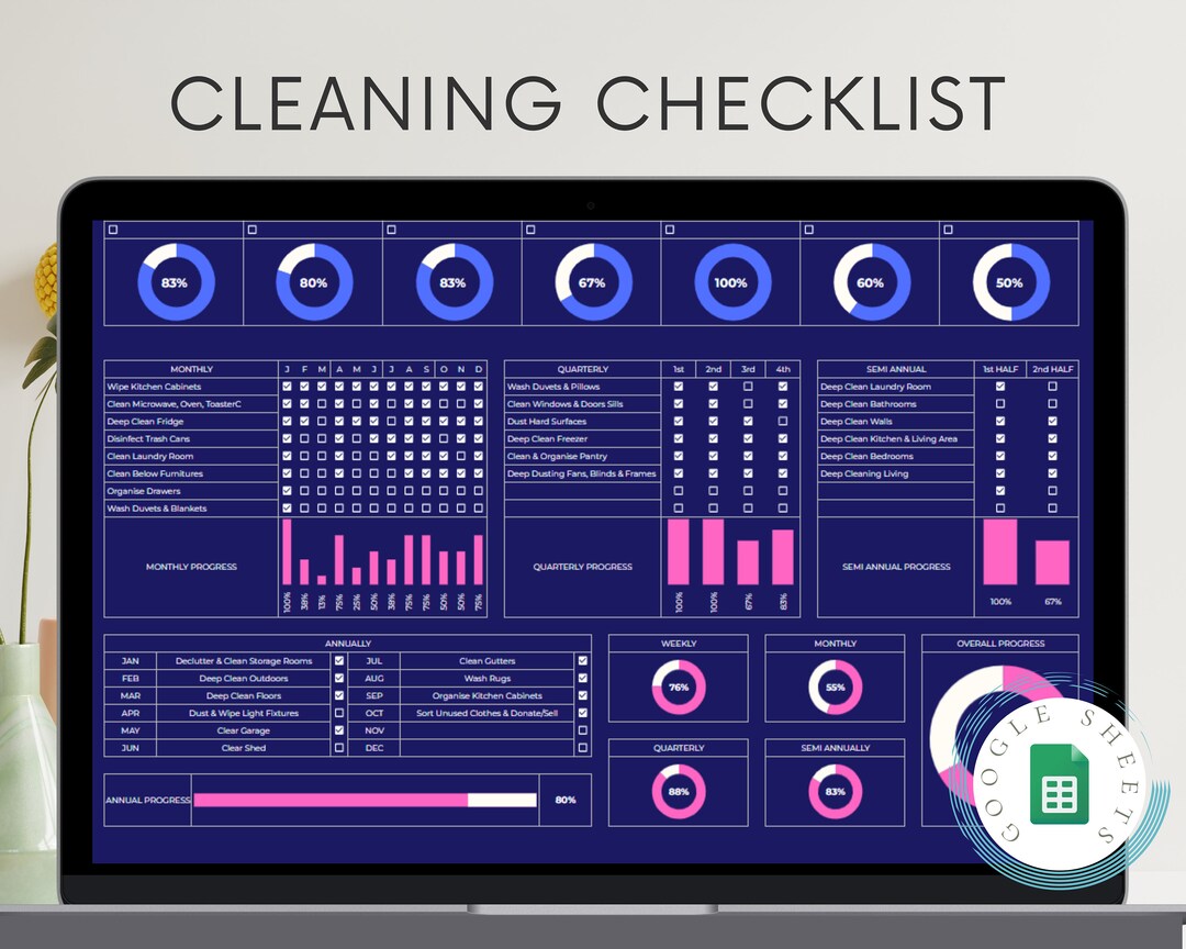Cleaning Check List, Cleaning Chart, Cleaning Checklist Editable ...