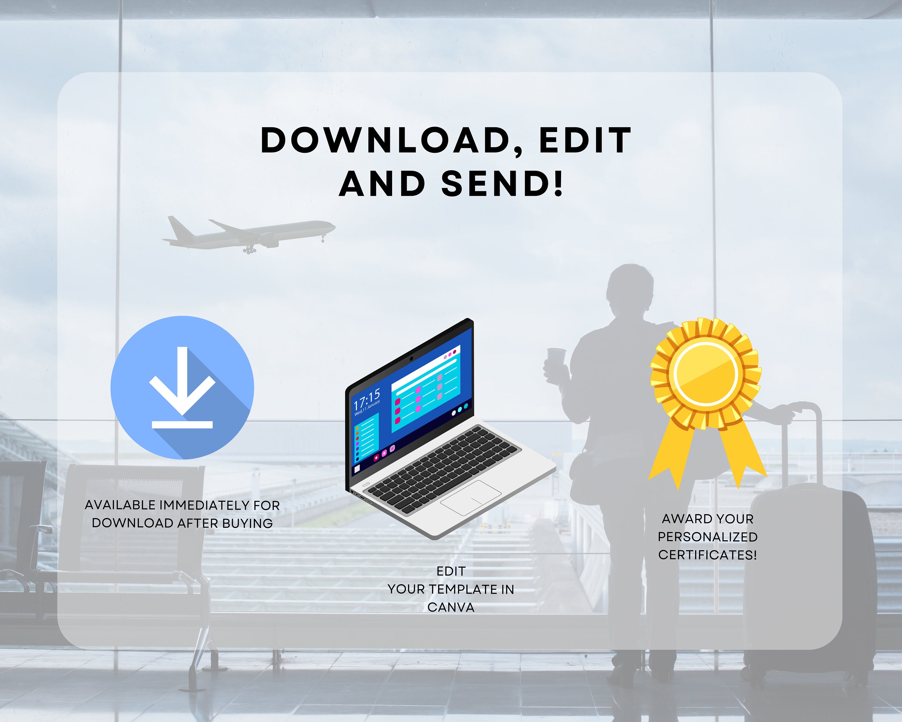 Editable Boarding Pass Template, Canva Boarding Pass, Customizable ...