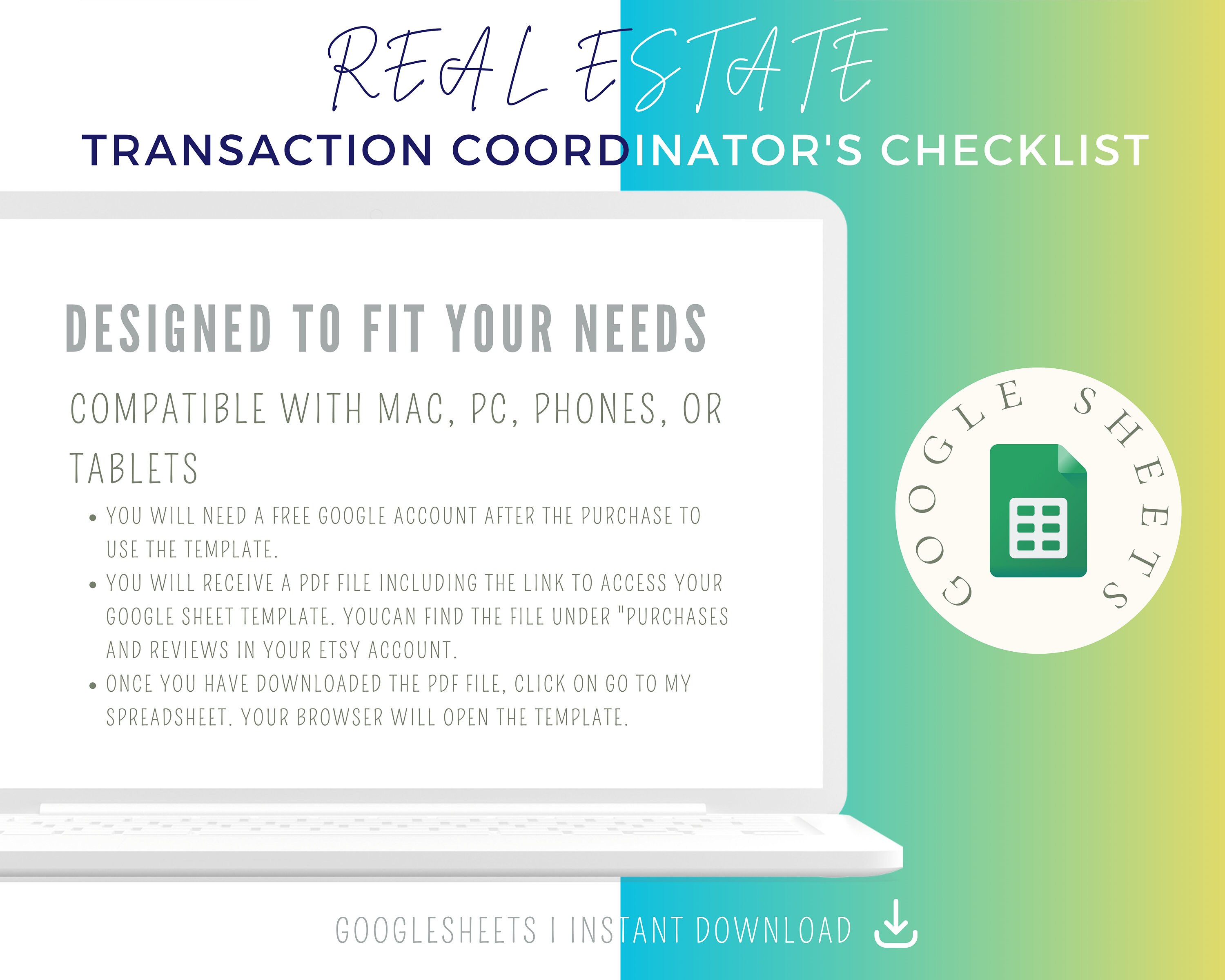 Realtor Transaction Checklist, Real Estate Excel Spreadsheets ...