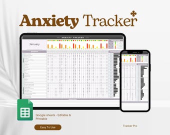 Symptom Tracker, Anxiety Journal, Anxiety Log, Anxiety Worksheet ...