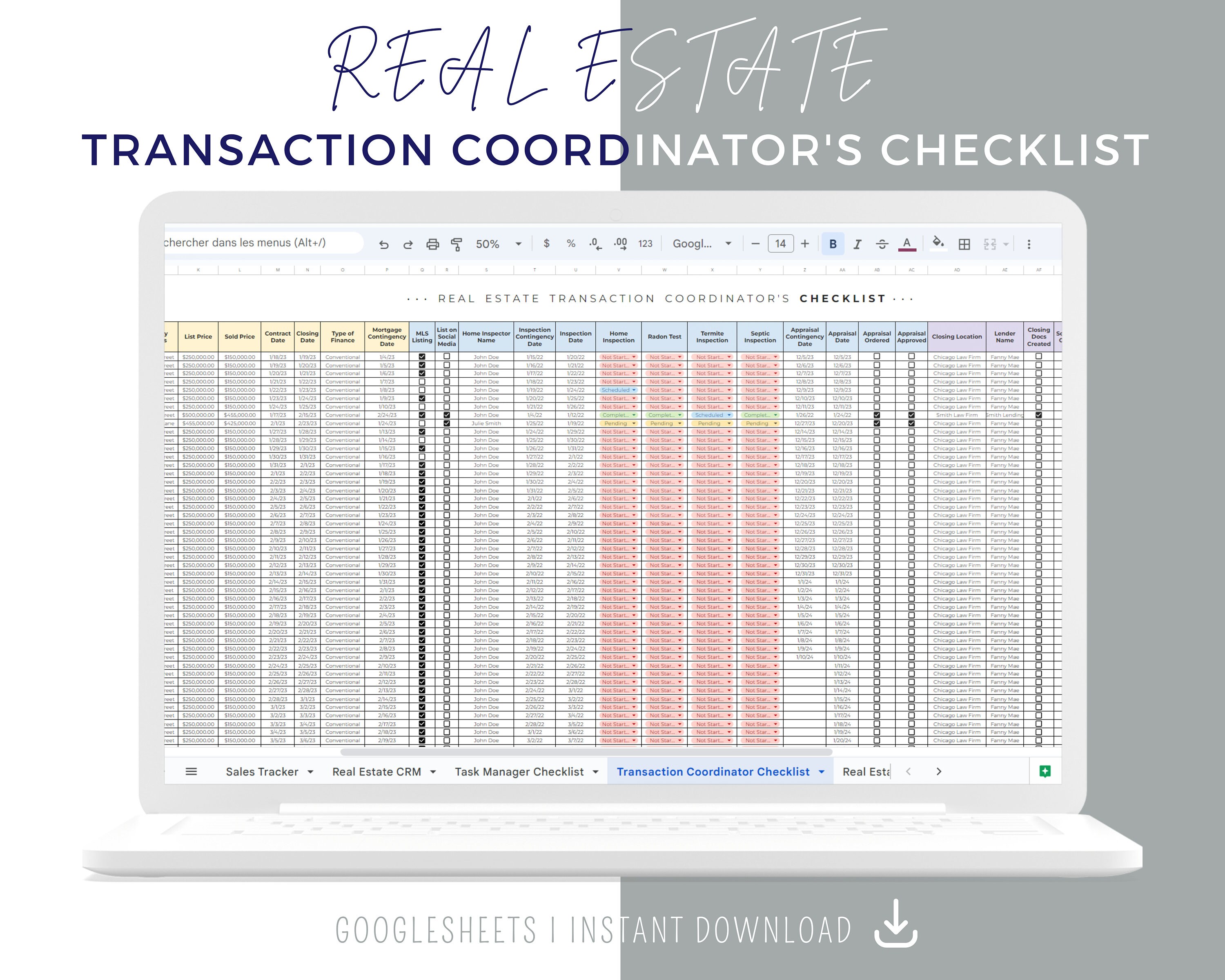 Real Estate Transaction Coordinator Checklist, Realtor Transaction ...