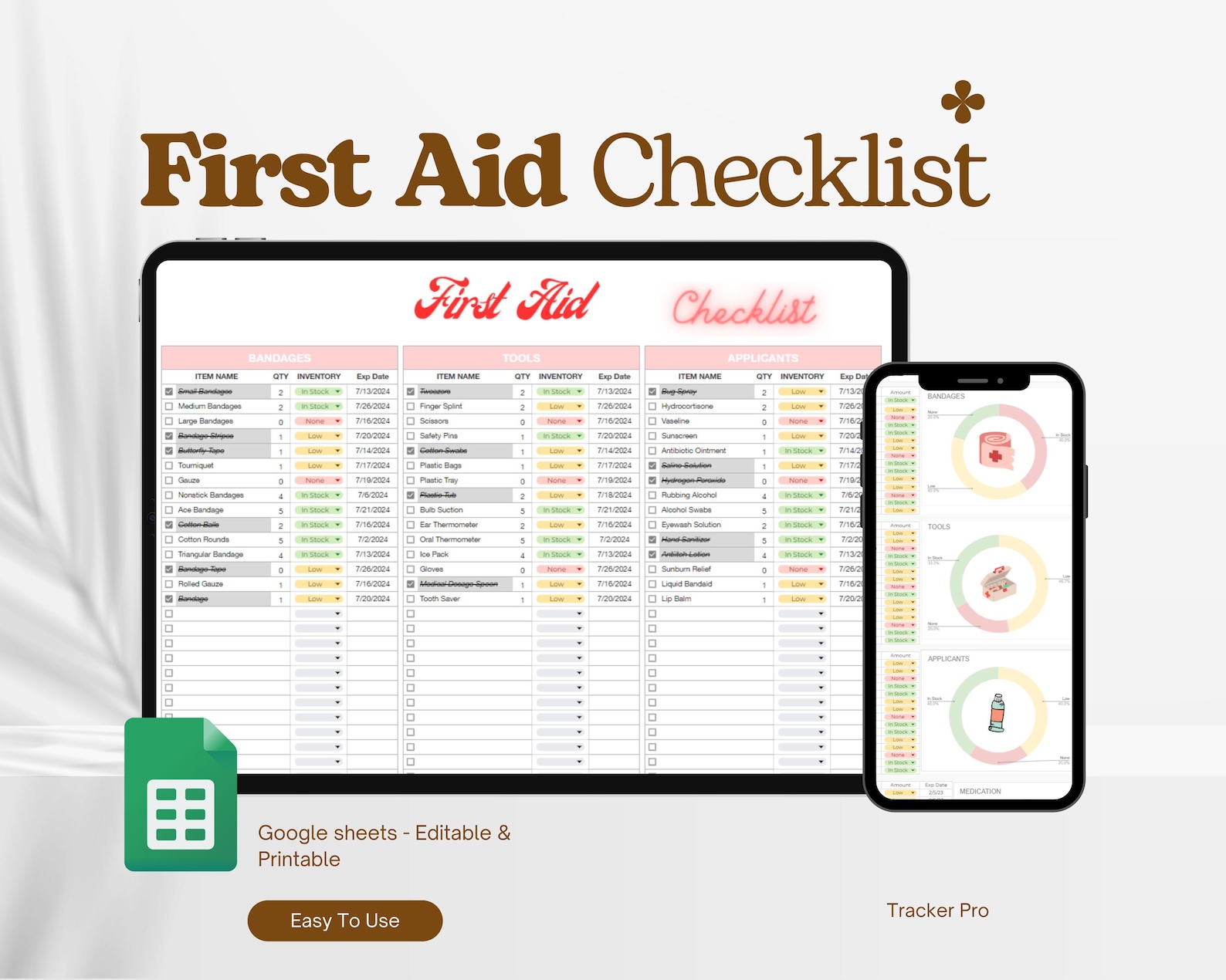First Aid Kit, First Aid Checklist, Checklist Printable, Survival Kit ...
