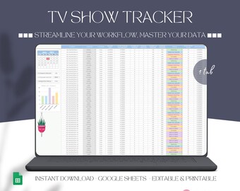 TV Show Tracker Excel Spreadsheet, TV Shows Tracking Google Sheets ...