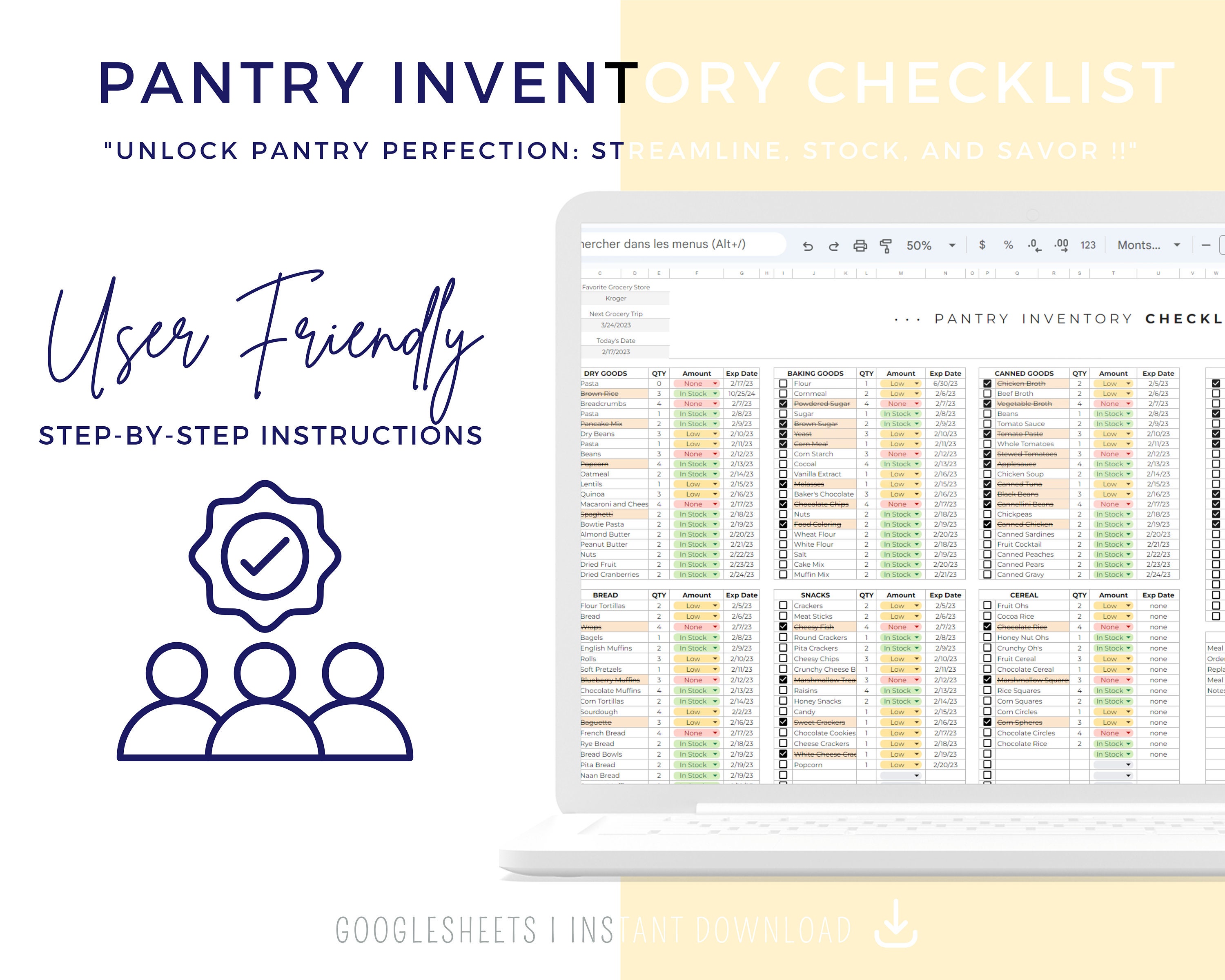 Pantry Inventory Template, Pantry List, Pantry Planner, Food Inventory ...