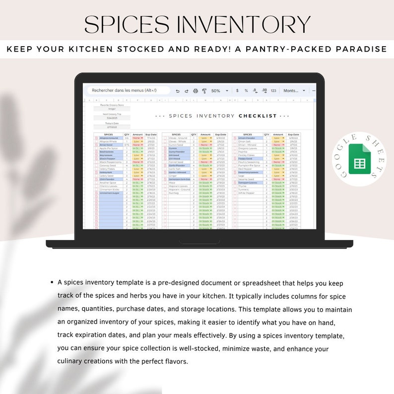 Recipe Cost Calculator, Spreadsheet Template for Excel & Google Sheets ...
