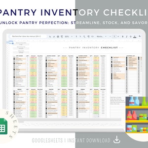 Pantry Inventory Template, Pantry List, Pantry Planner, Food Inventory ...