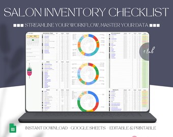 Salon Inventory Template, Salon Inventory Tracker Log, Beauty Salon ...