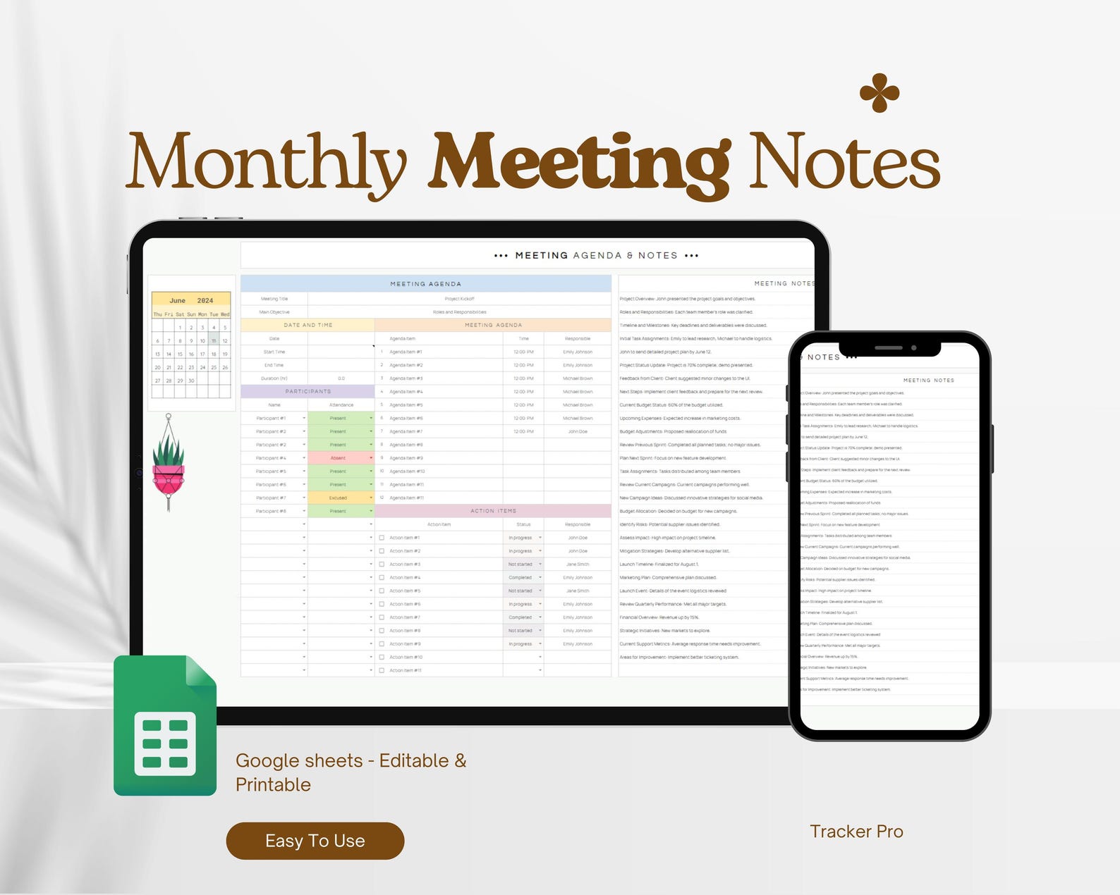 Twelve 12 Weekly Meeting Notes Google Sheets Template Meeting Agenda ...