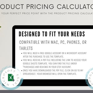 Product Pricing Calculator Spreadsheet for Excel and Google Sheets ...
