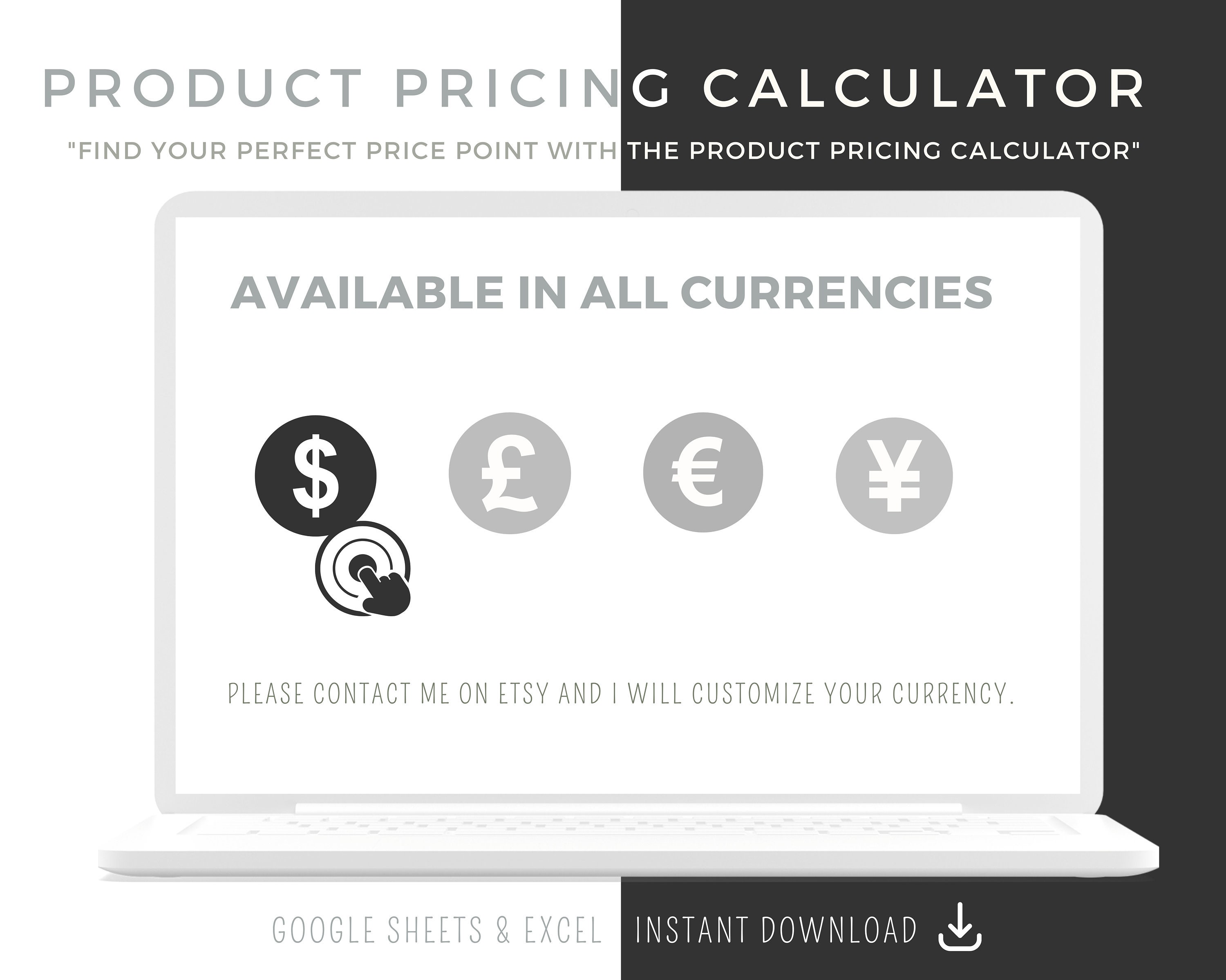 Product Pricing Calculator Spreadsheet for Excel and Google - Etsy