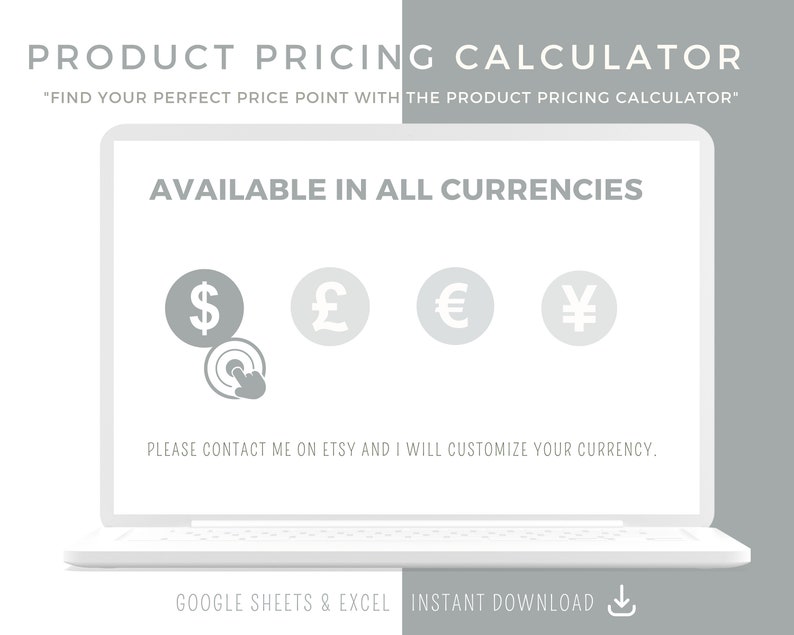 Pricing Calculator Spreadsheet, Price Handmade Products Google Sheet ...