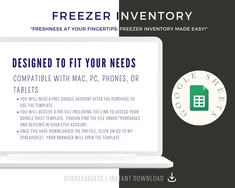 Food Inventory List Freezer Inventory Template Freezer - Etsy