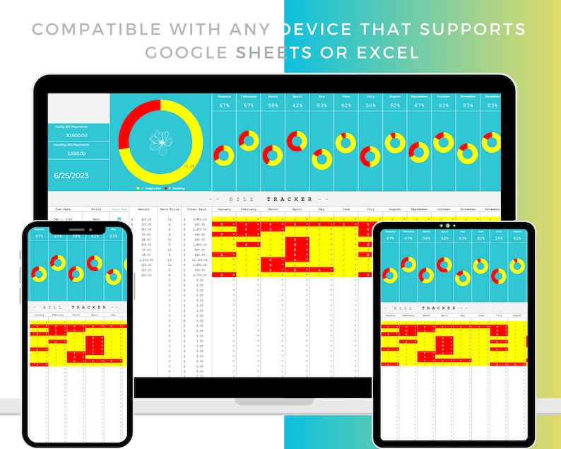 Utility Bill Tracker Excel Spreadsheet, Utilities Tracker Google Sheets ...