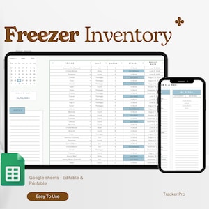 Freezer Inventory Template, Freezer Checklist, Freezer List, Food ...