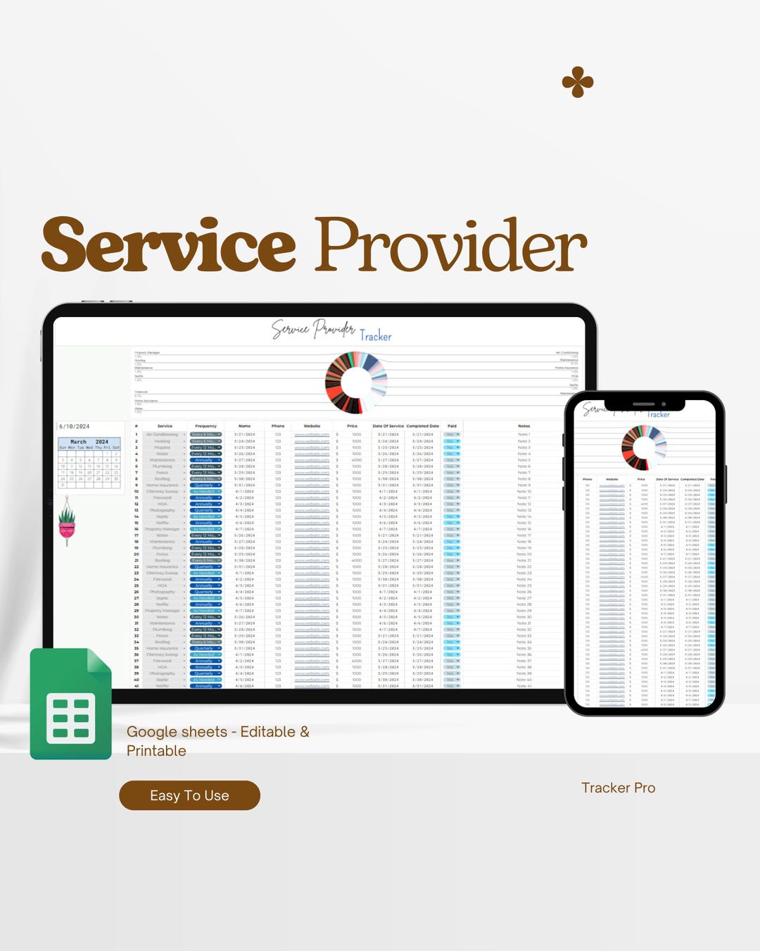 Vendor List for Short Term Rental Property, Service Provider Tracker ...
