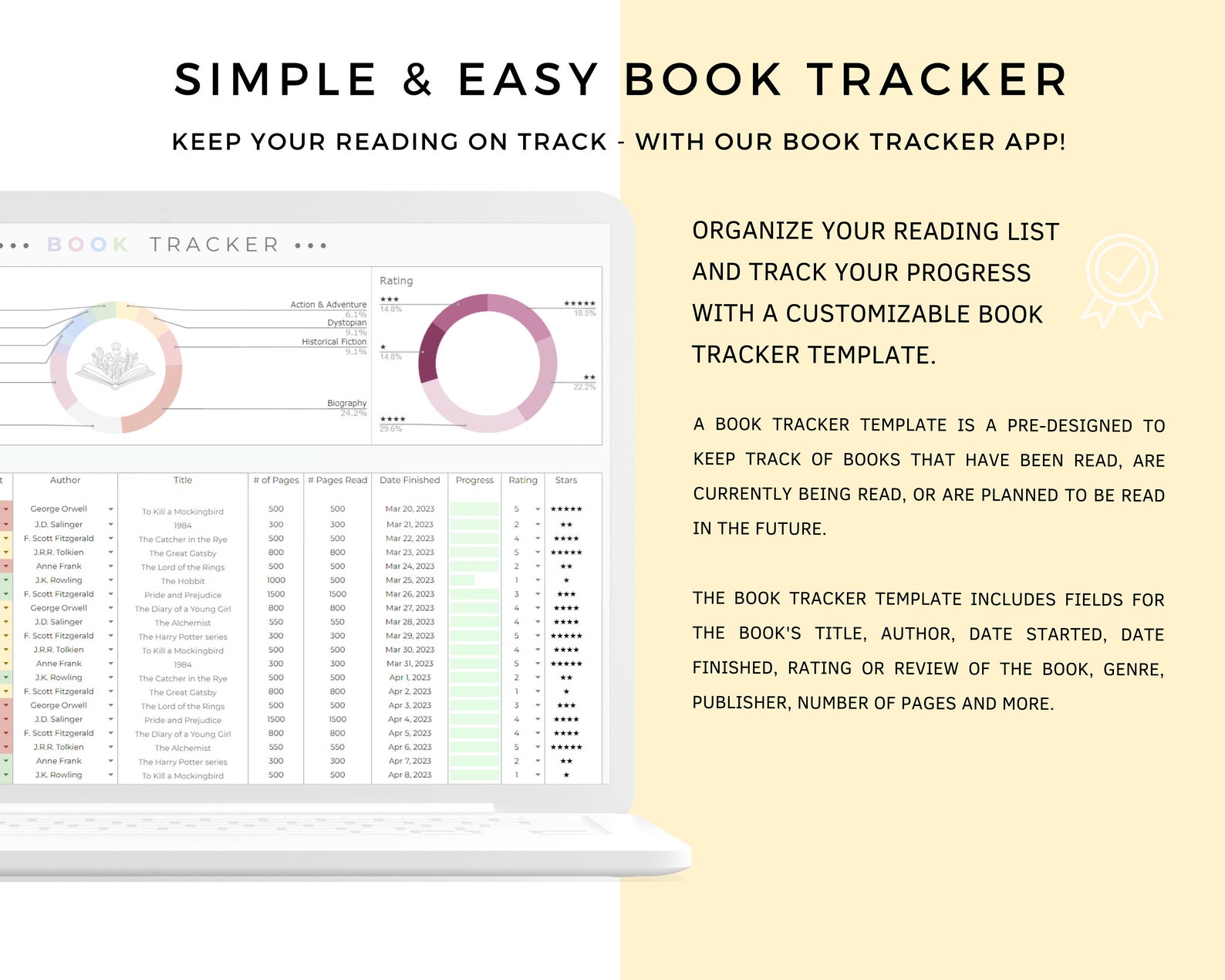 Reading Tracker Spreadsheet Google Sheets Digital Library Book Tracker ...