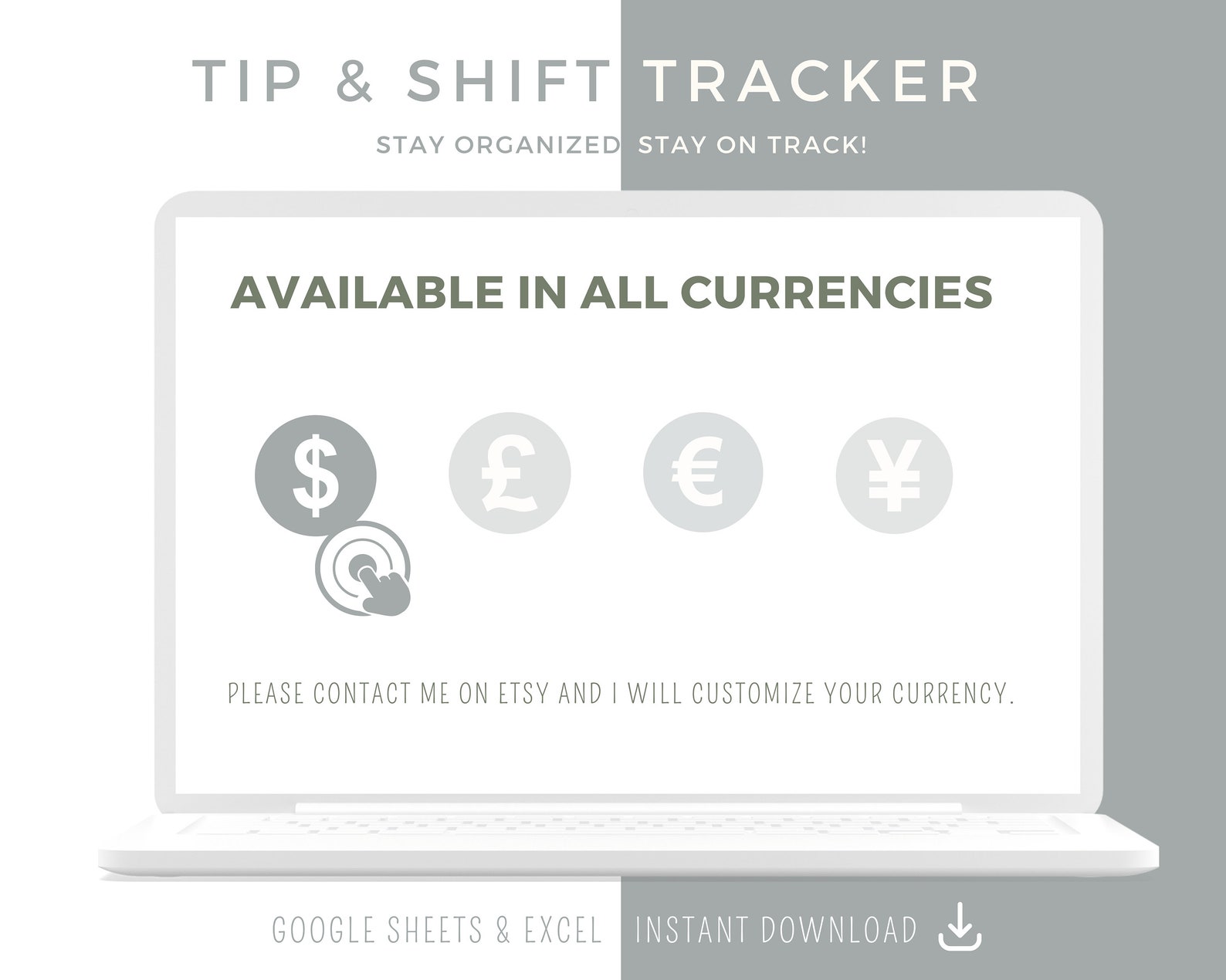 Tips Tracker Spreadsheet , Gratuity Log, Financial Planner, Waiter ...
