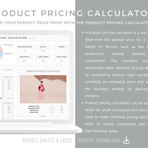 Pricing Calculator Spreadsheet, Price Handmade Products Google Sheet ...