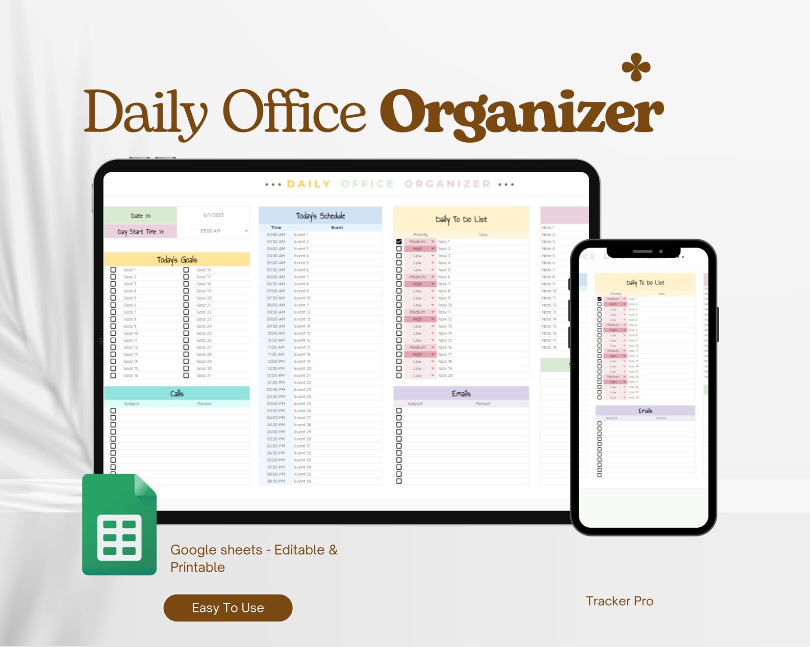 Office Organizer, Office Planner, to Do Planner, Daily Planner, Tasks ...