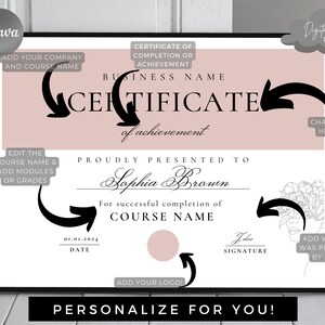 Certificate of Completion Template, DIY Makeup Course Certificate ...