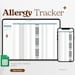 Allergy Tracker Template Excel Spreadsheet, Allergy List Google Sheets ...