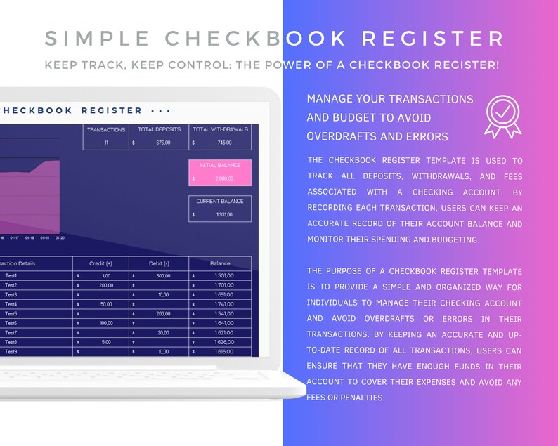 Checkbook Register Excel Spreadsheet, Check Book Register Google Sheets ...