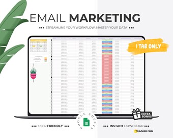 Email Marketing Tracker, Email Content Planner Spreadsheet, Google ...