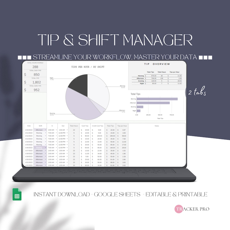 Tip Log Sheets Printable - Etsy