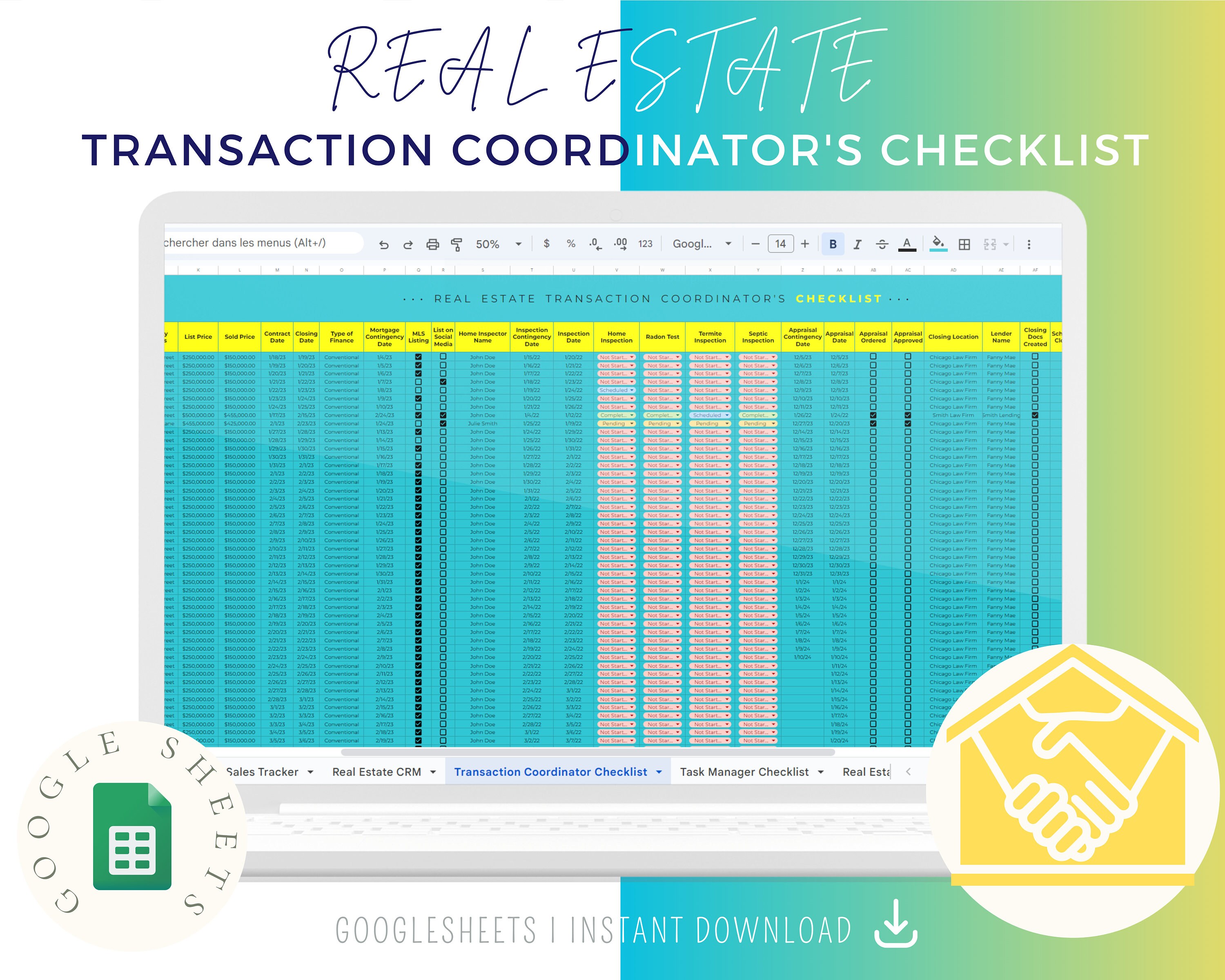 Realtor Transaction Checklist, Real Estate Excel Spreadsheets ...