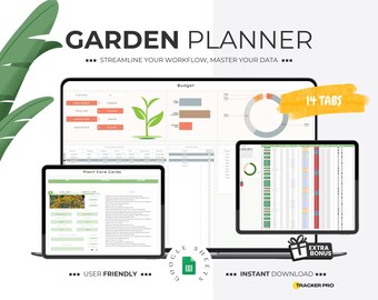 Garden Planner and Log Spreadsheet, Gardening Planner Google Sheets ...