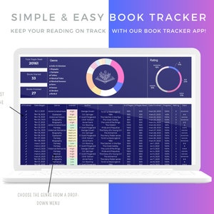Book Tracker Excel, Book Tracker Log, Book Tracking Checklist, Book ...