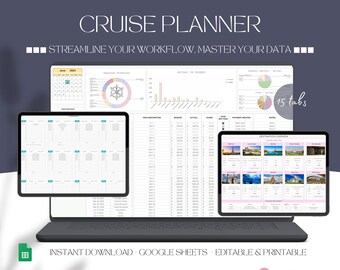 Digital Cruise Planner Spreadsheet, Cruise Packing List, Cruise ...