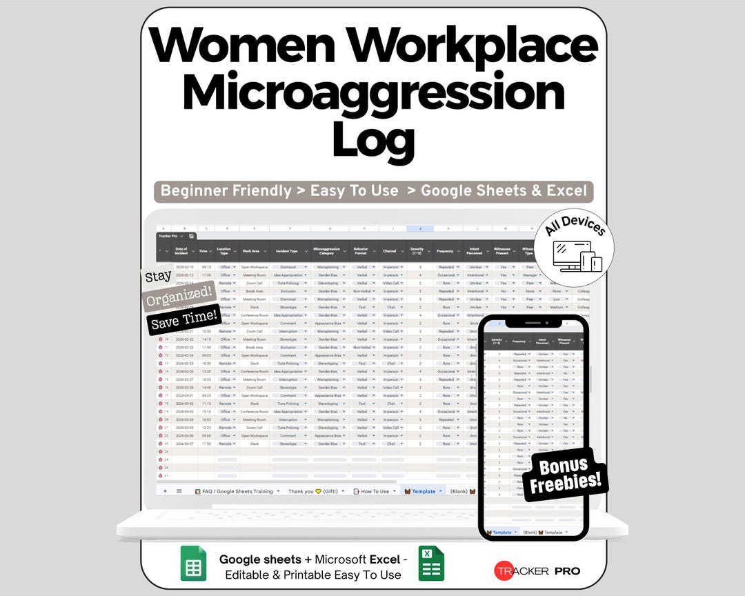 Workplace Incident Spreadsheet for Google Sheets and Excel ...