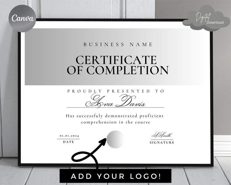 Certificate of Completion Template, DIY Makeup Course Certificate ...
