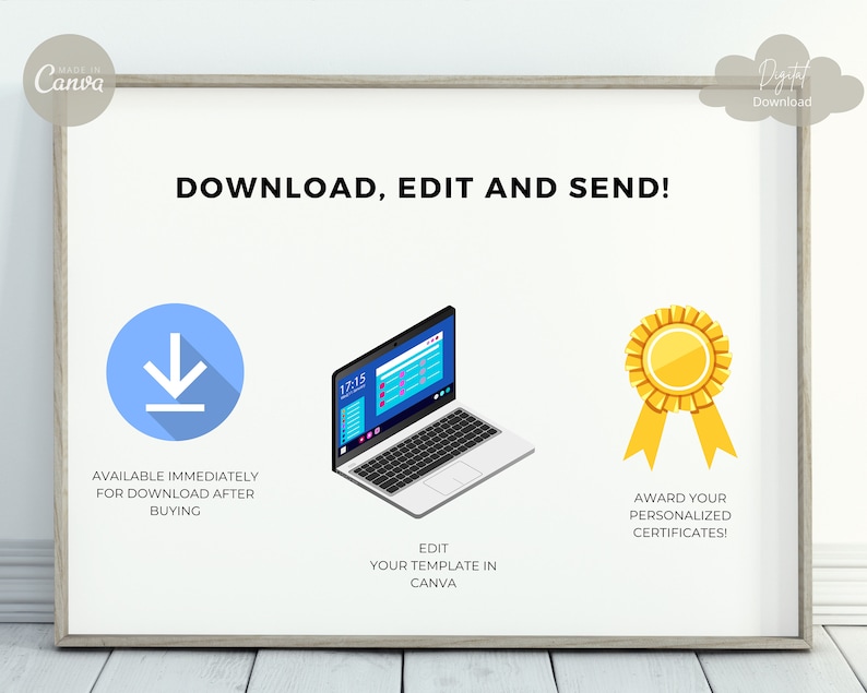 Certificate of Completion Template for Nail Course, INSTANT DOWNLOAD ...
