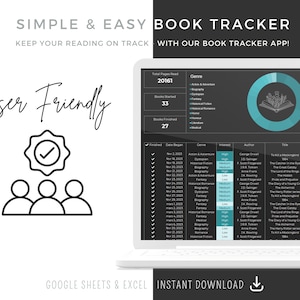 Reading Log Tracker, Book Inventory, Reading Spreadsheet, Google Sheets ...