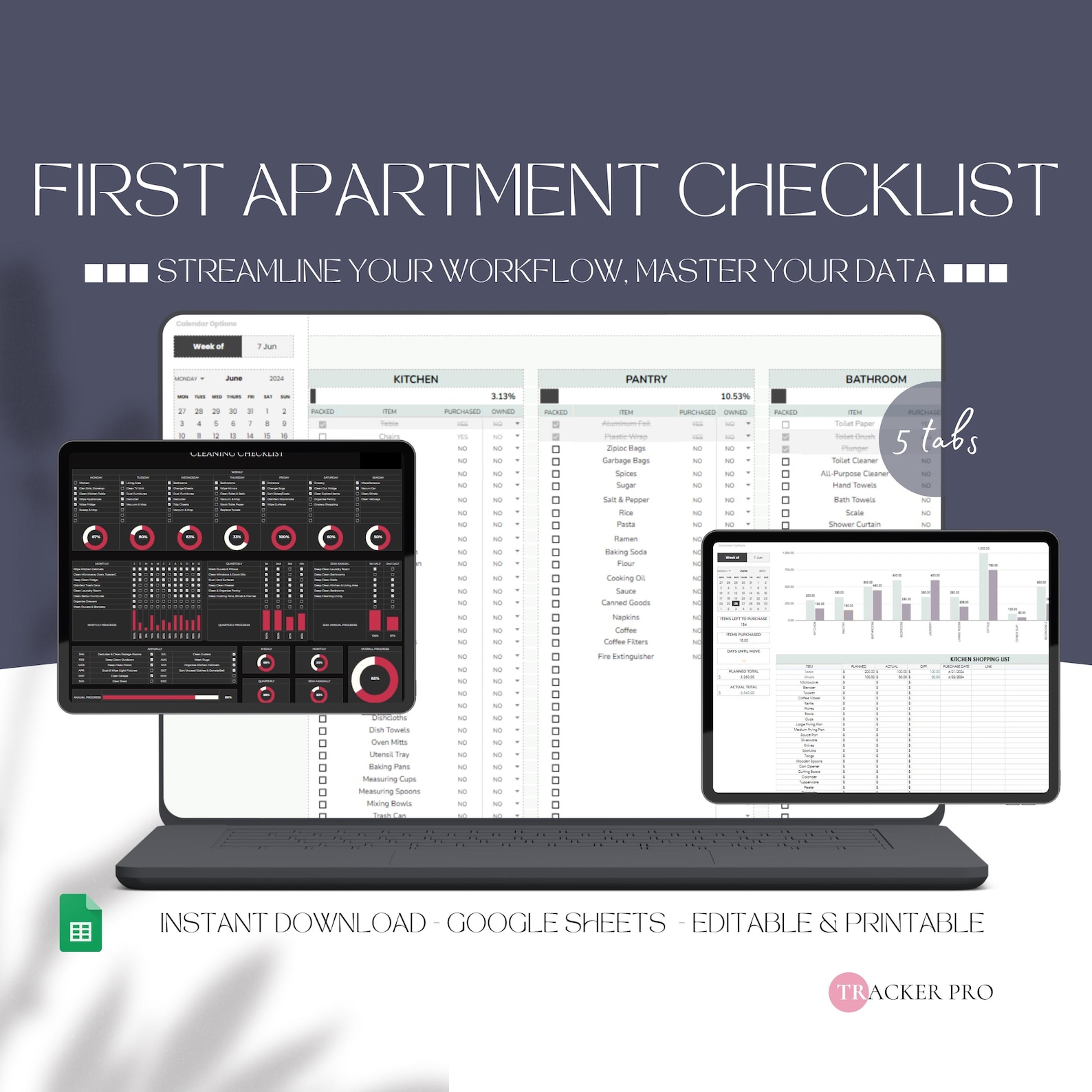 Furniture Inventory, First Apartment Checklist Template Excel ...