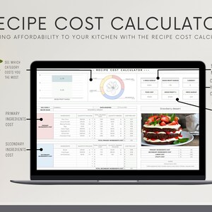 Recipe Cost Calculator for Cooking & Baking, MS Excel, Recipe Price ...