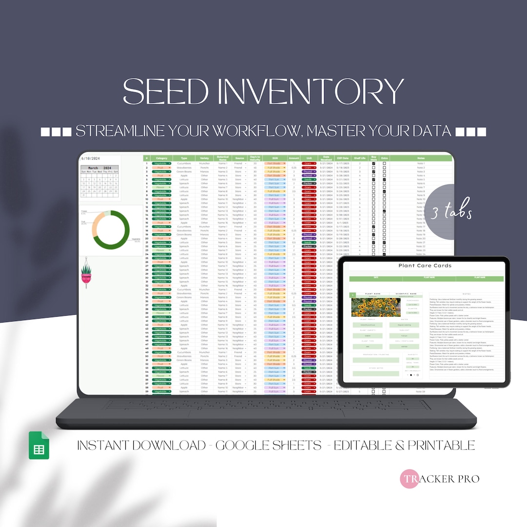 Seed Inventory Tracker, Garden Seeds Organization, Seed Starting, Seed ...
