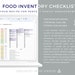 Food Inventory Template, Food Tracker Spreadsheet List Refrigerator ...