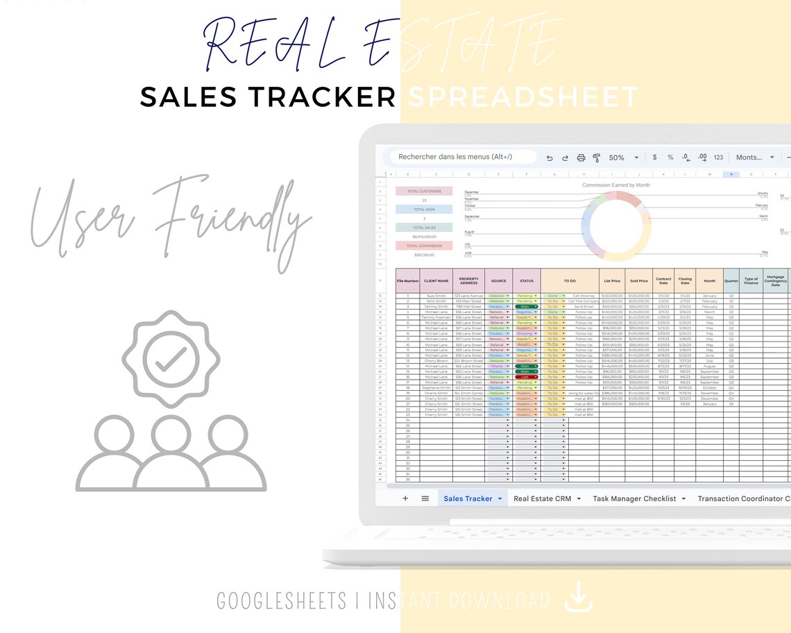 Real Estates Sale Tracker, Real Estate Sale Tracker, Realtor Sales ...