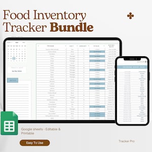 Food Inventory Tracker List, Kitchen Inventory,pantry Inventory ...